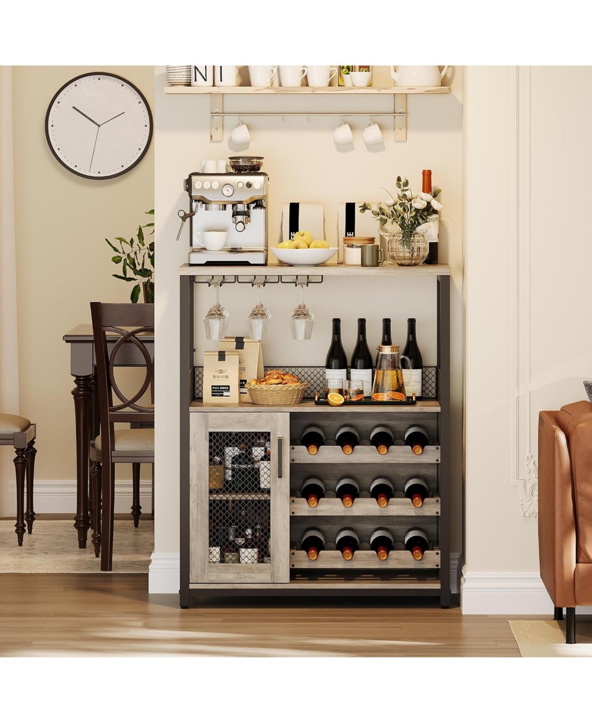 Click here for gaomon 3-Tier Wine Bar Cabinet with Led Detachable... prices