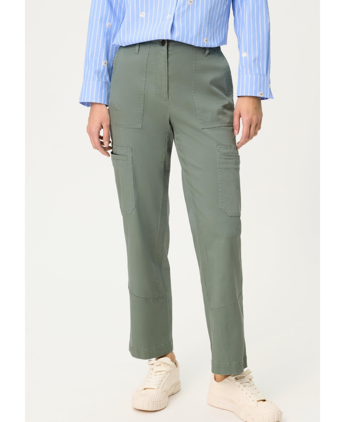 Click here for Olsen Womens Clean Line Cargo Pant - Green prices
