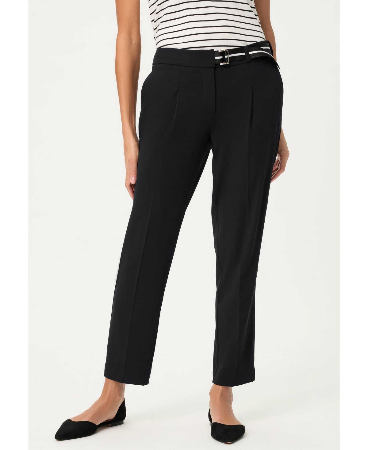 Click here for Olsen Womens Lisa Pleated Trouser - Black prices