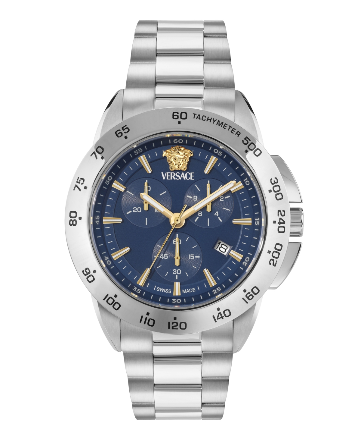 Click here for Versace Mens V-Sport Silver Stainless Steel Bracel... prices