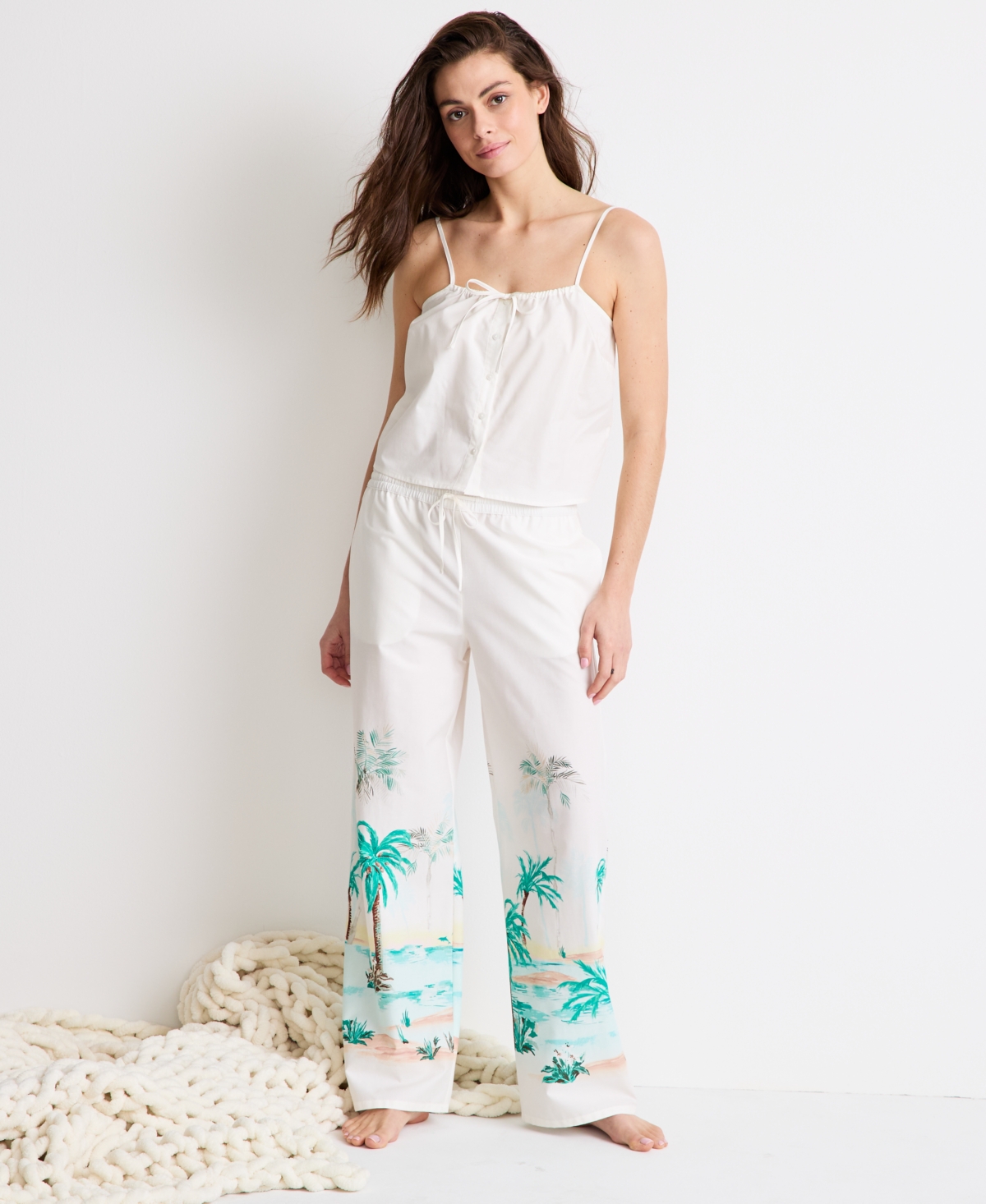 Click here for State of Day Womens Tie Front Tank & Pant Set  Mac... prices