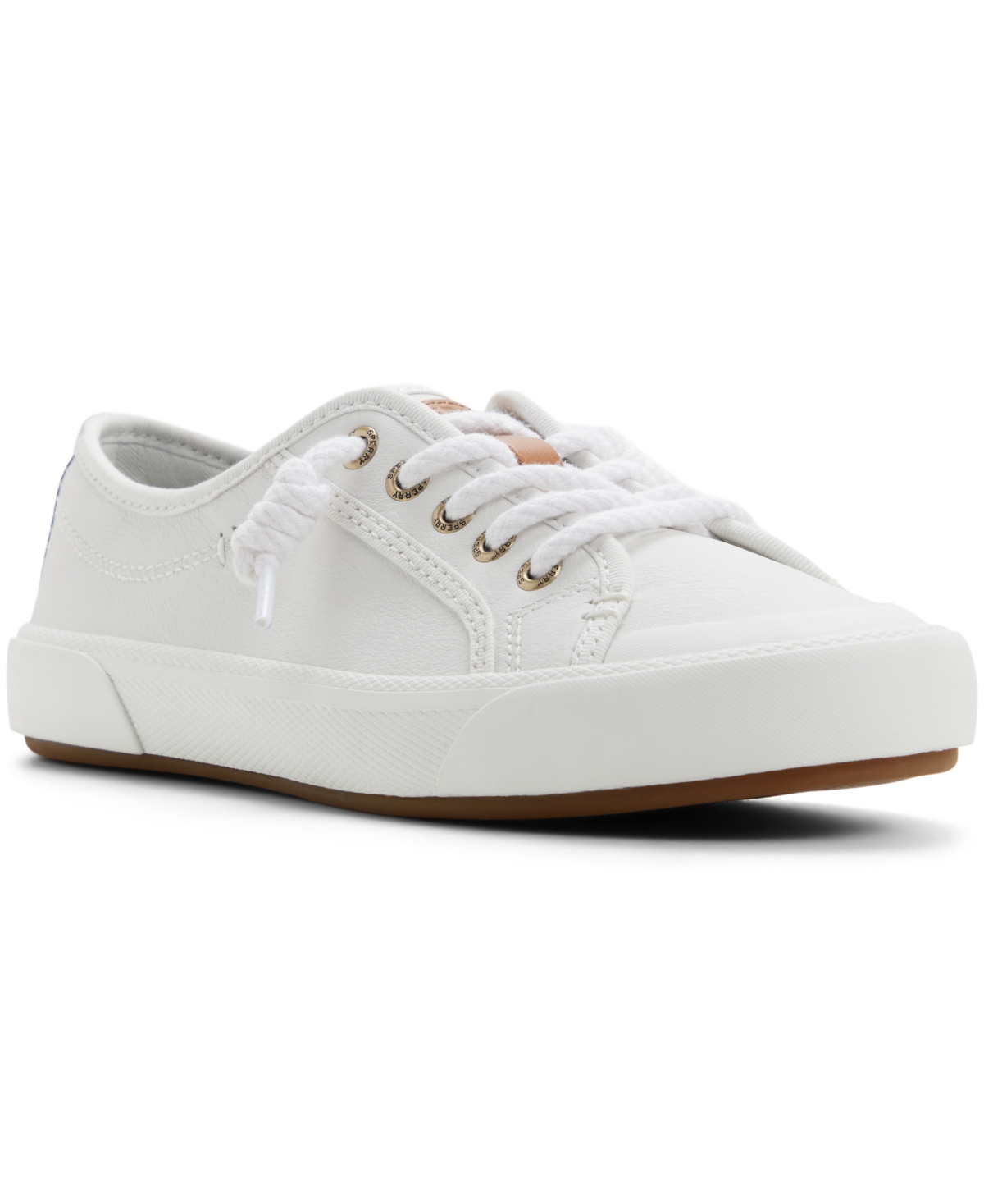 Click here for Sperry Womens Pier Wave Lace-Up Sneakers - White prices