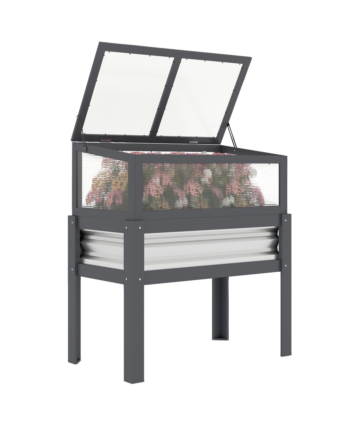 Click here for Outsunny Raised Garden Bed with Flip-Up Mini house... prices