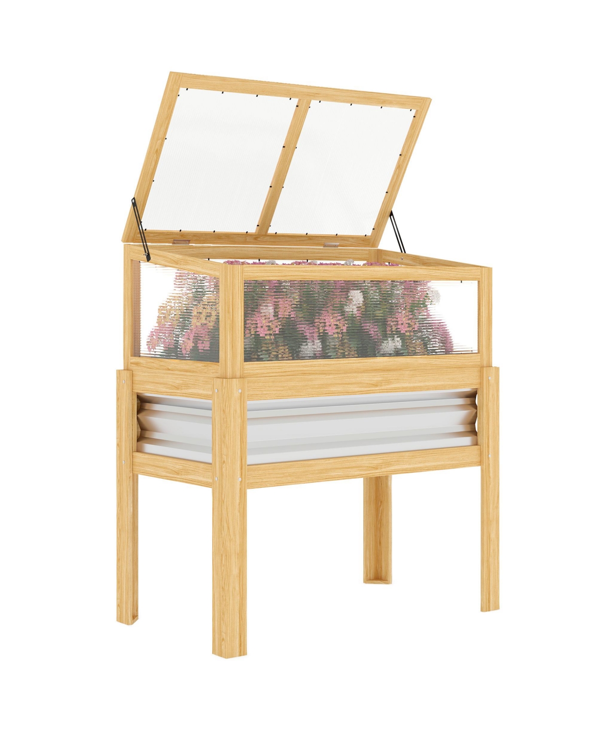 Click here for Outsunny Raised Garden Bed with Flip-Up Mini house... prices