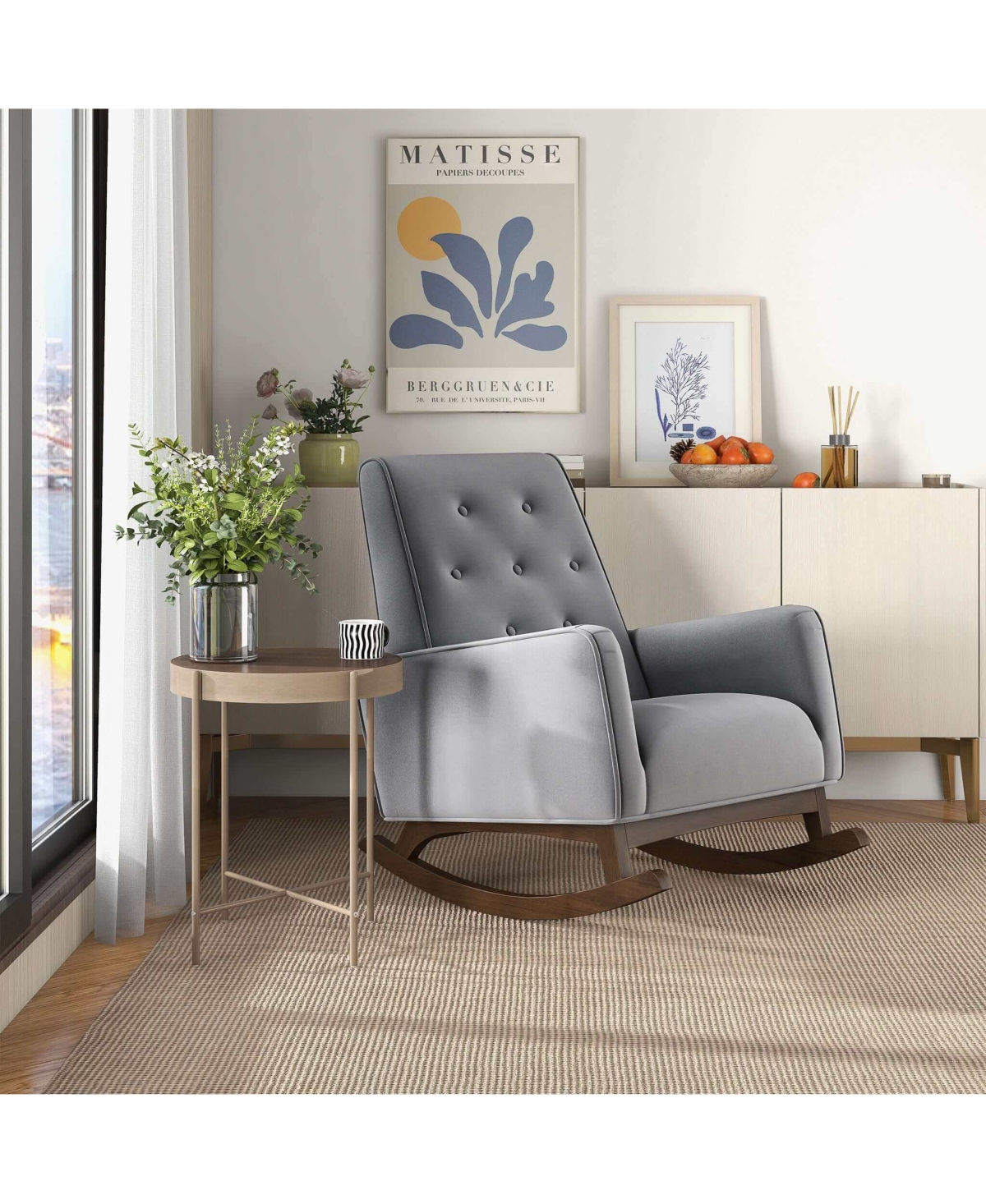 Click here for Flynama Premium Demetrius Fabric Solid Wood 300LBS... prices