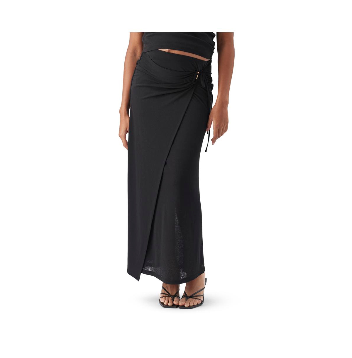 Click here for Ripe Maternity Maternity Ripe Mock Wrap Skirt Blac... prices