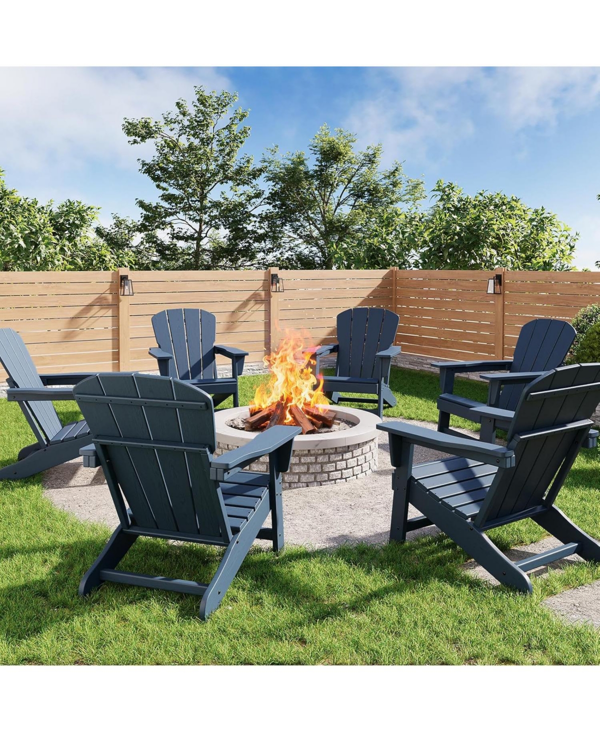 Click here for gaomon Modern Hdpe Plastic Adirondack Chair Set of... prices