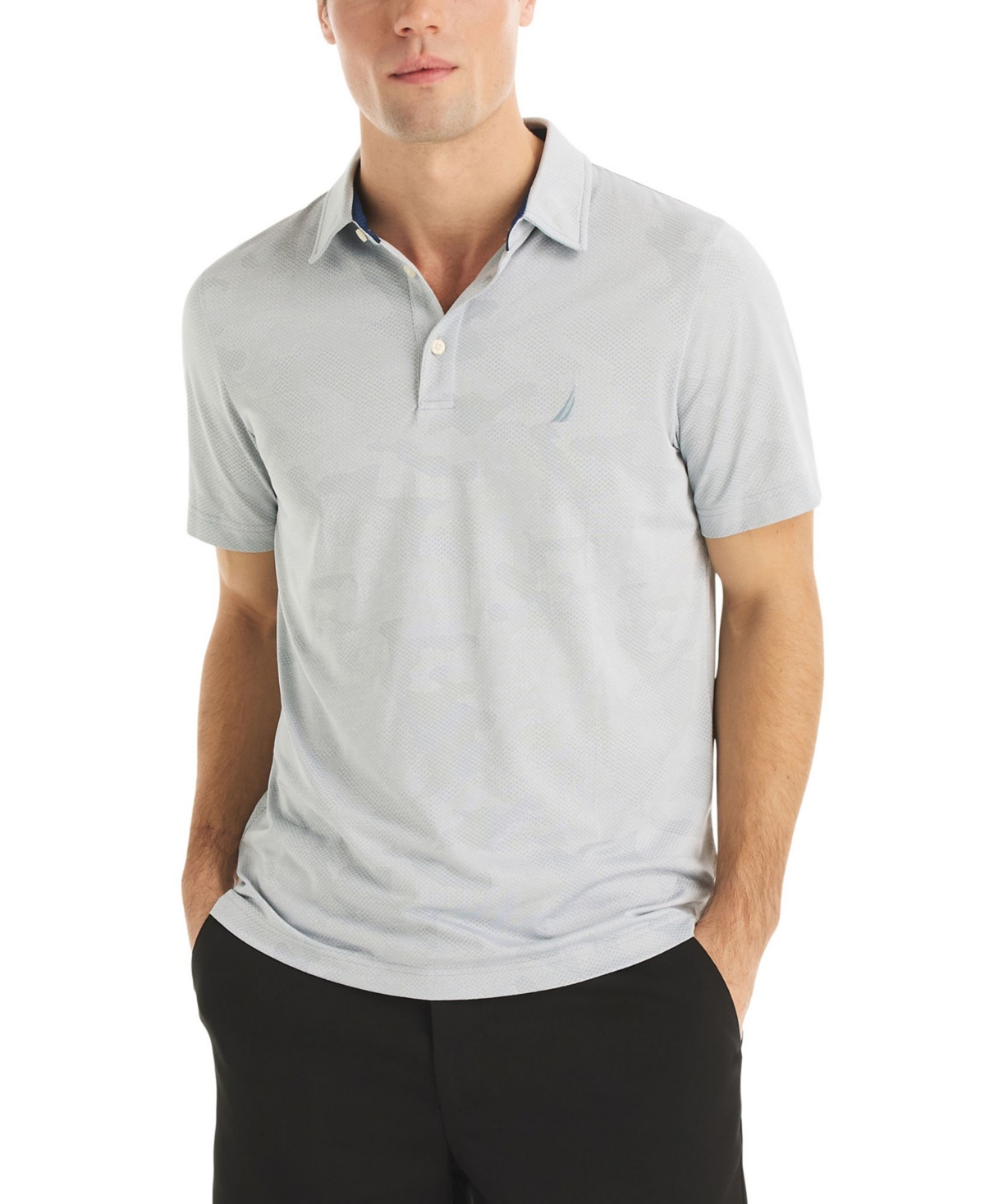 Click here for Nautica Mens Short-Sleeve Camo Jacquard Golf Polo... prices