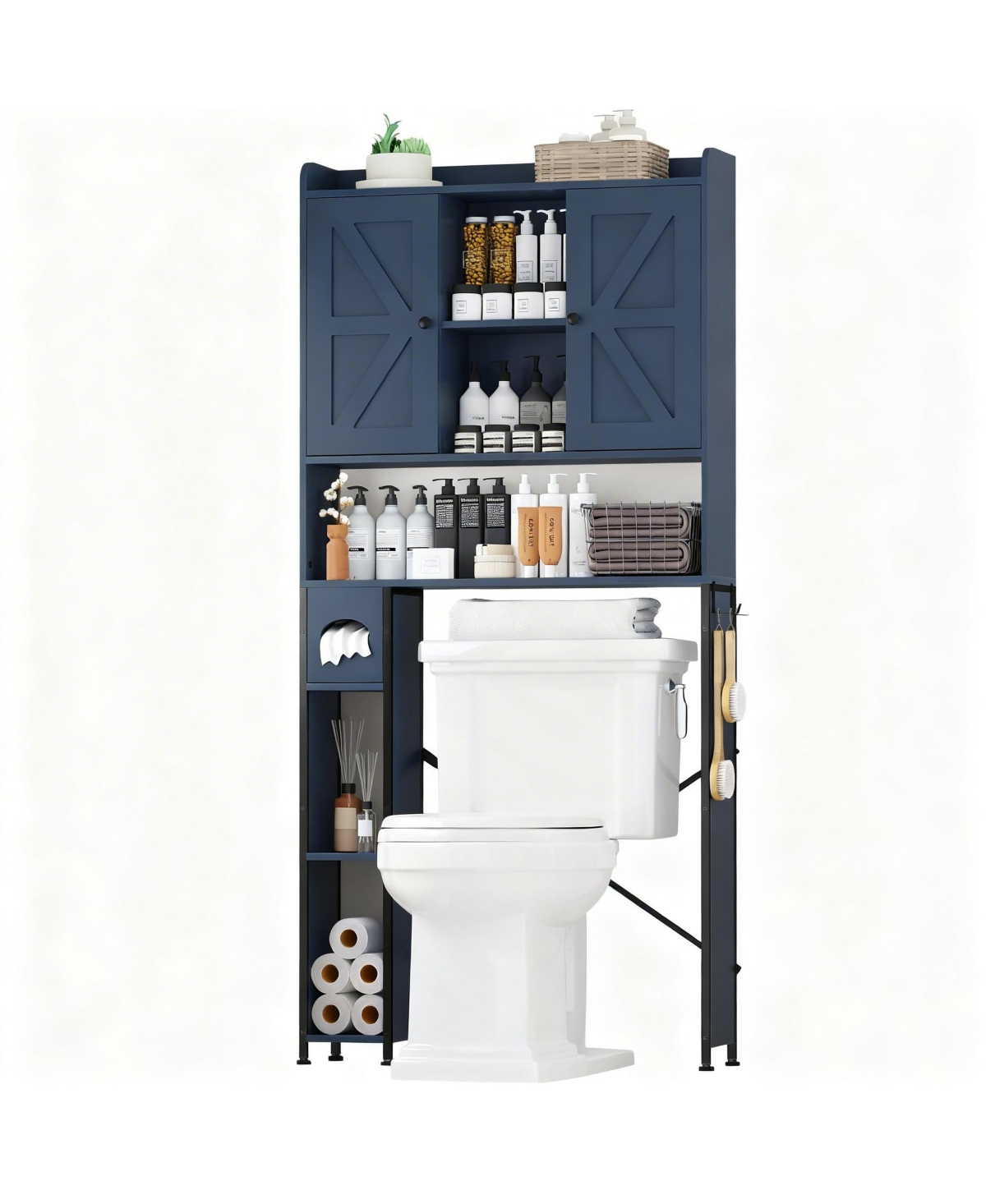 Click here for Yigii Metal Frame Over Toilet Cabinet with 7 Shelv... prices