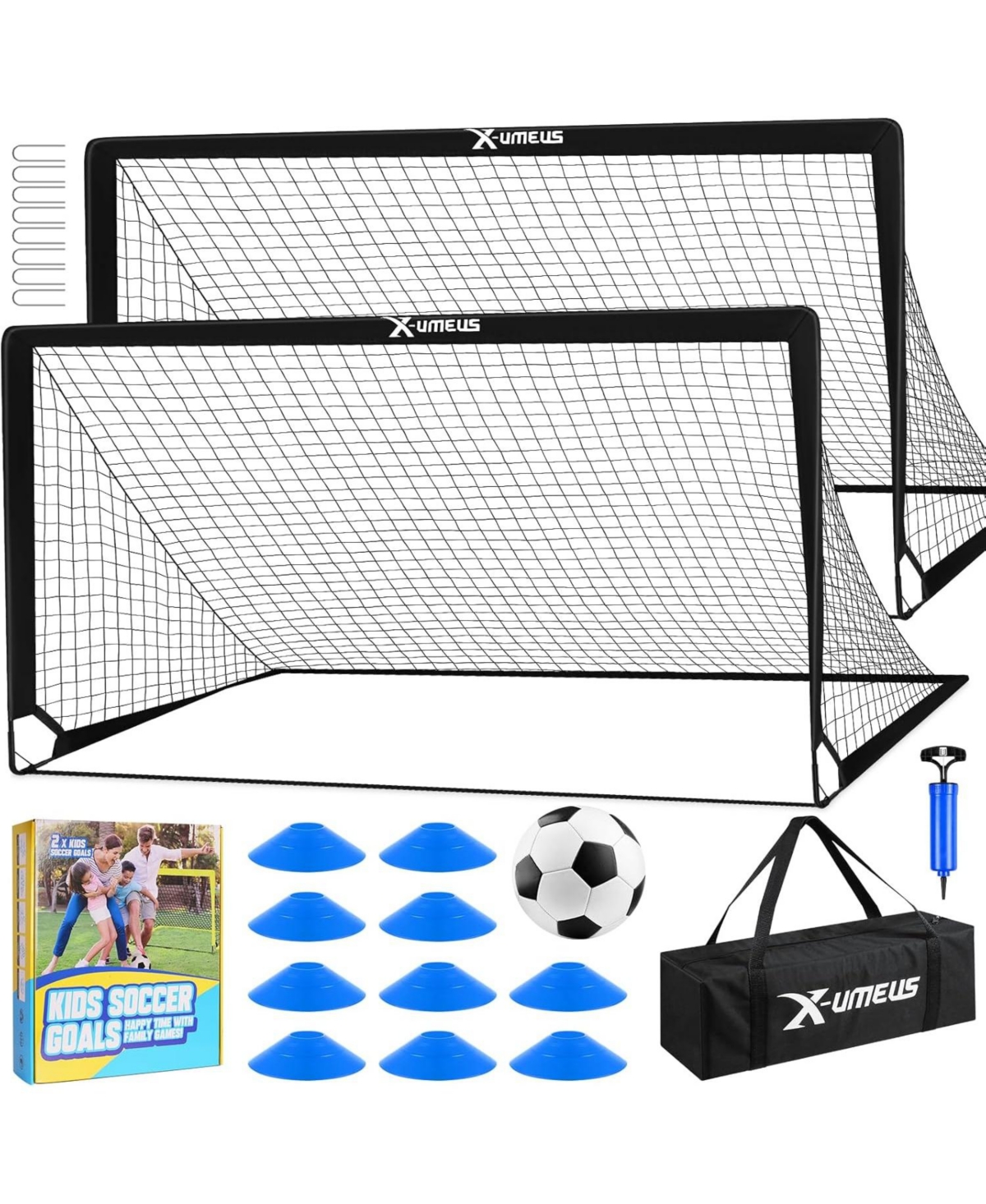 Click here for X-umeus Set of 2 Kids 6x4ft Soccer Goals with Ball... prices