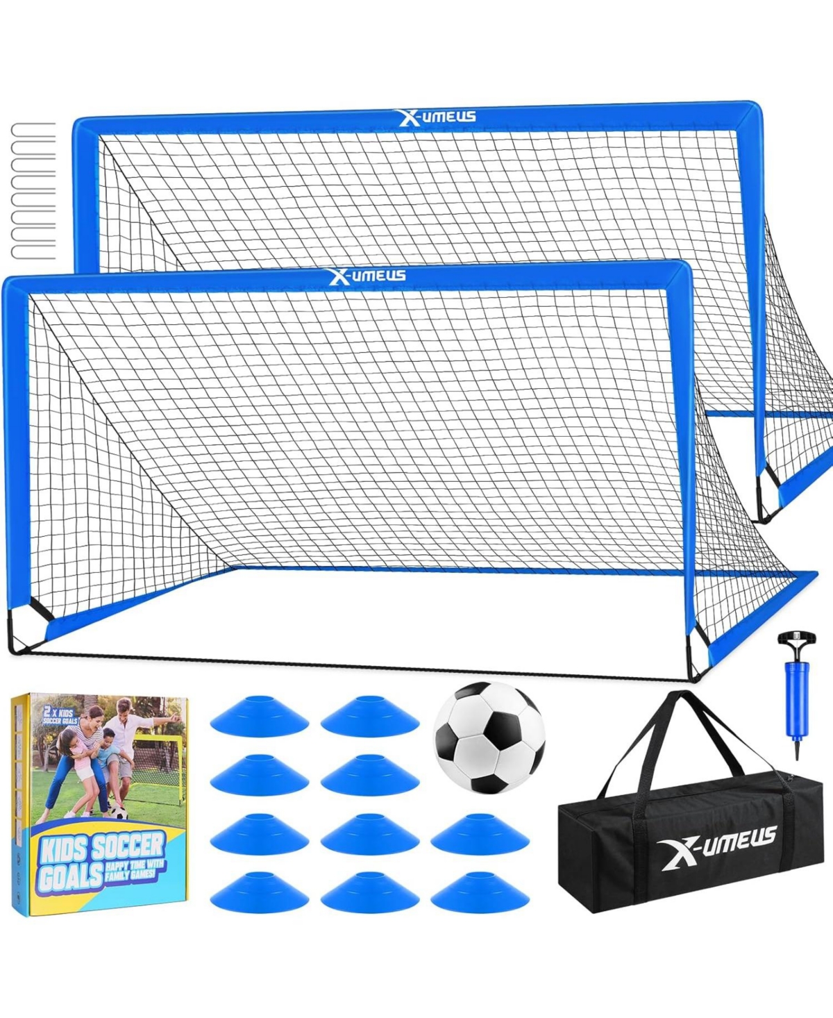 Click here for X-umeus Set of 2 Kids 6x4ft Soccer Goals with Ball... prices