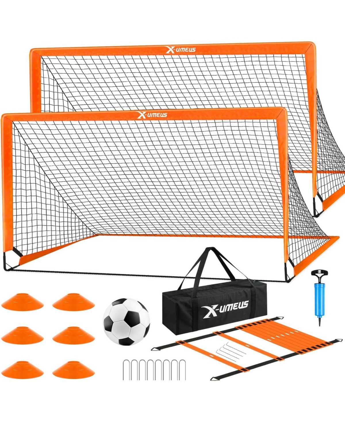 Click here for X-umeus Set of 2 Kids 6x4ft Soccer Goals with Ball... prices