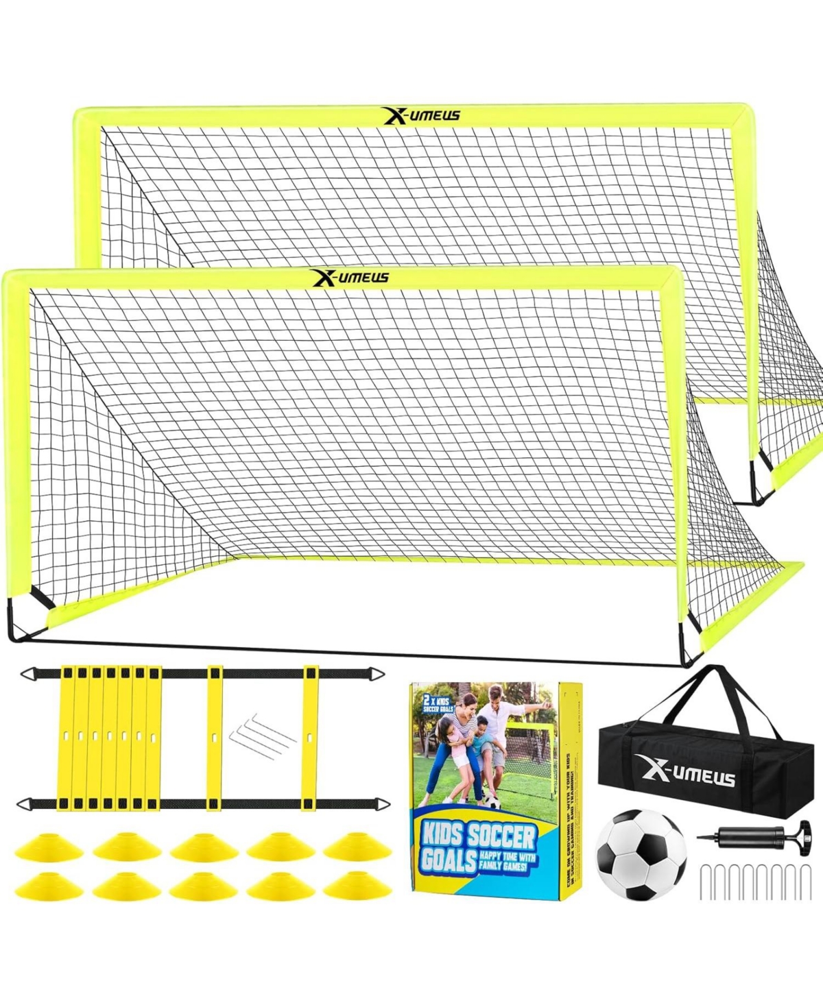 Click here for X-umeus Set of 2 Kids 6x4ft Soccer Goals with Ball... prices