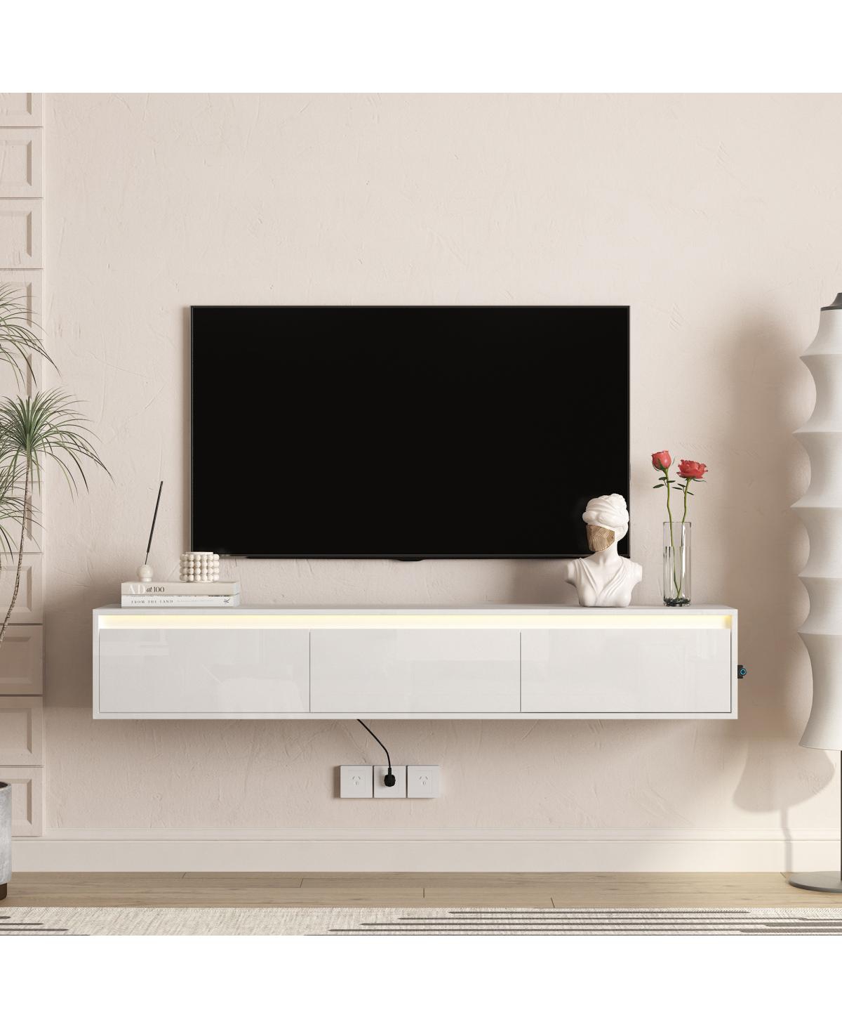 Click here for Streamdale Furniture Floating Tv Stand with Led Li... prices