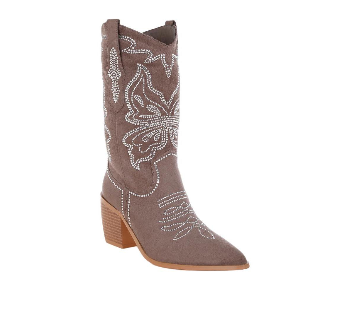 Click here for Latafa Rhinestones Embellished Cowboy Boots Women... prices