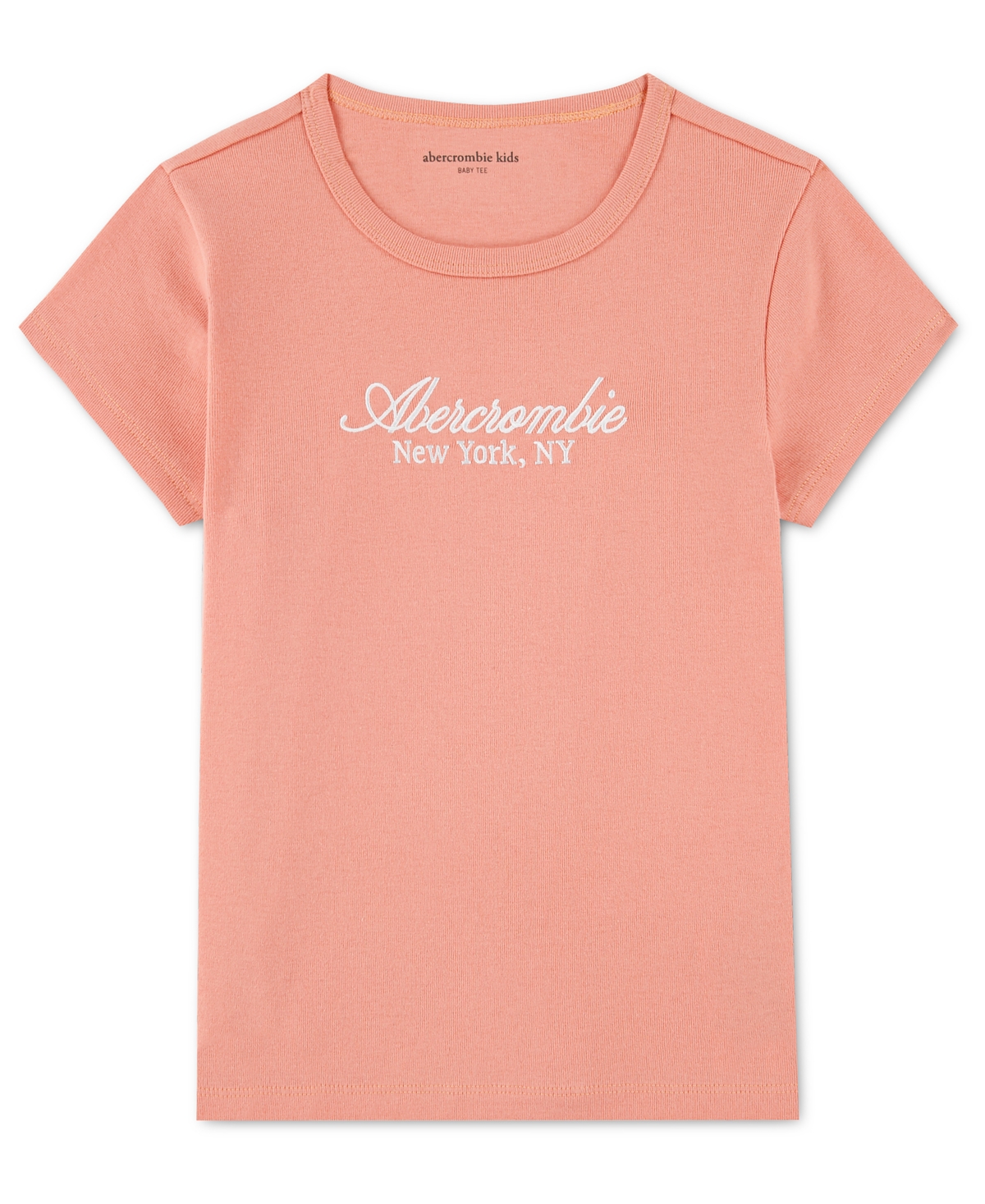 Click here for abercrombie kids Girls Crewneck T-Shirt - Coral Ha... prices