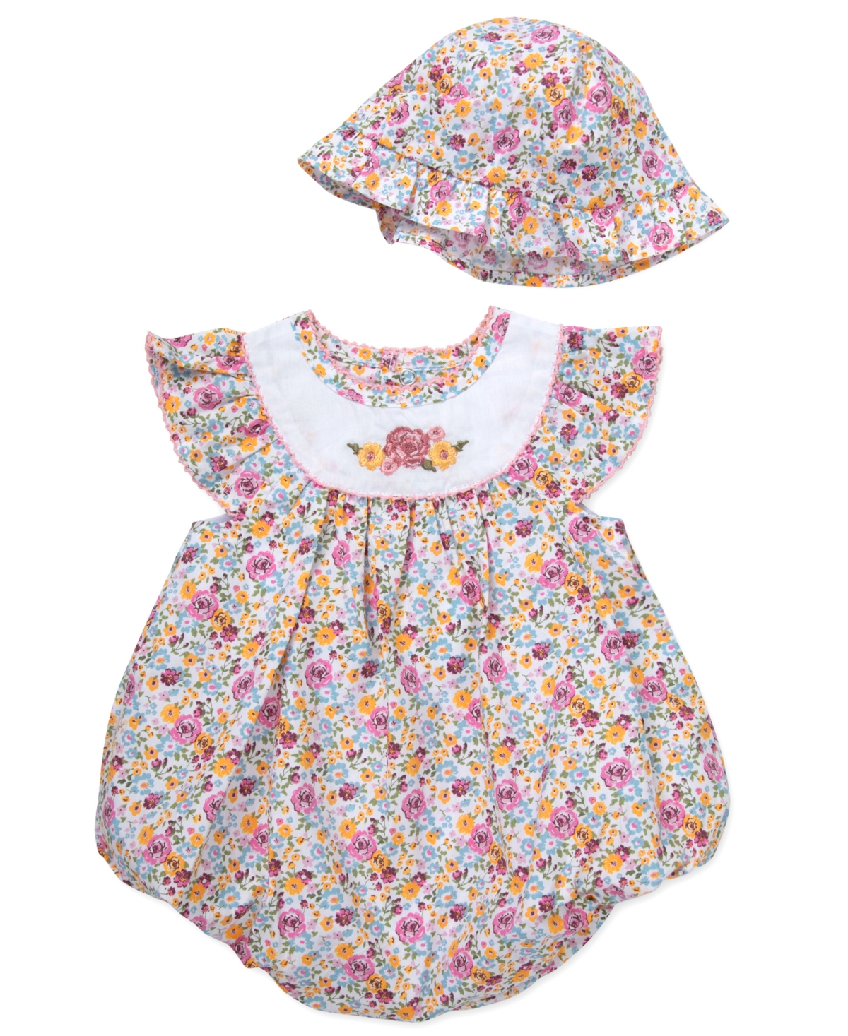 Click here for Baby Essentials Baby Girls Floral Bubble Romper &... prices