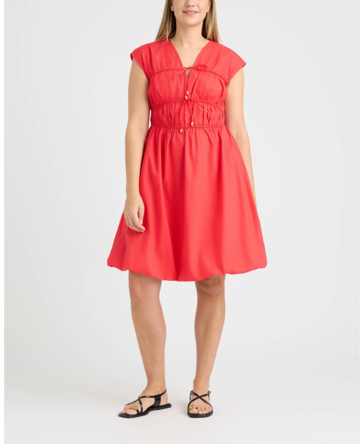 Click here for Ellen Tracy Womens Bubble Hem Dress - Coral prices