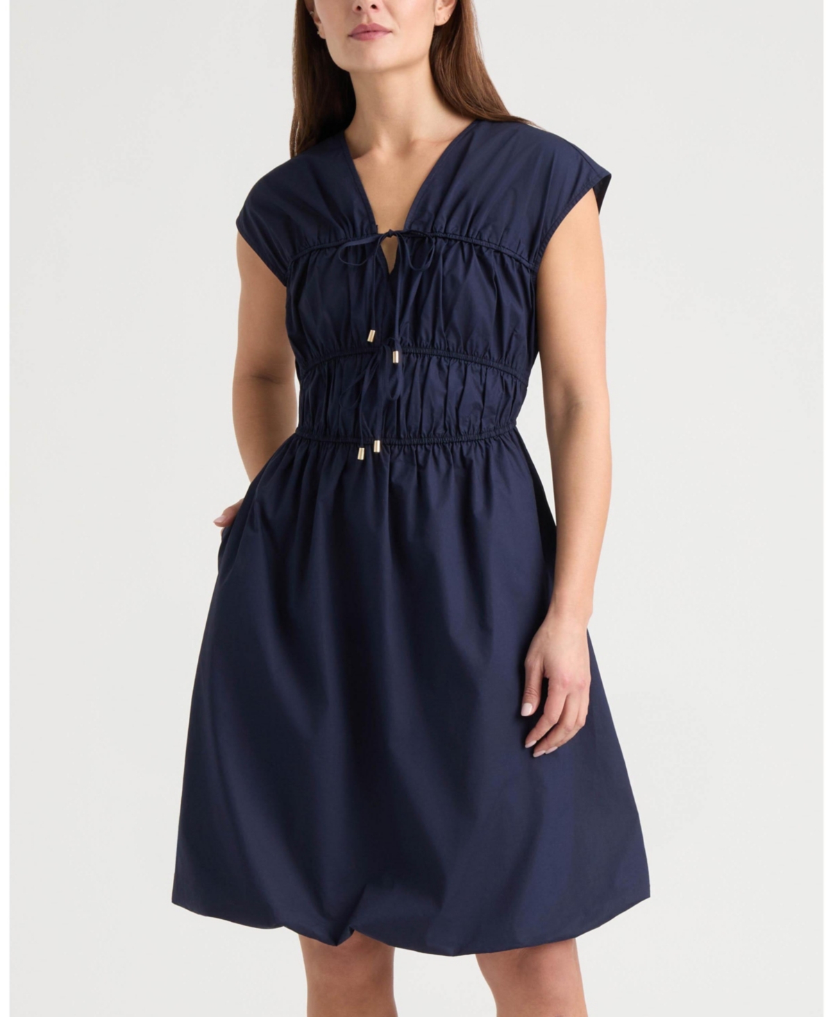 Click here for Ellen Tracy Womens Bubble Hem Dress - Navy prices