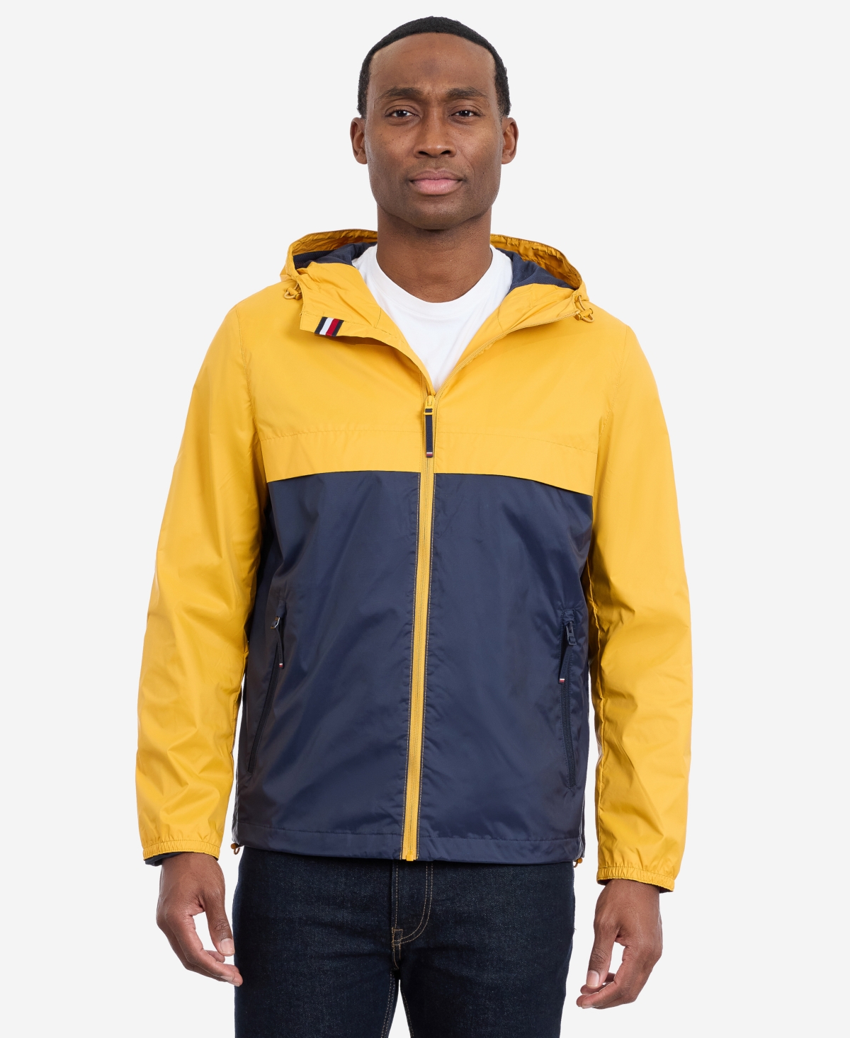 Click here for Tommy Hilfiger Mens Hooded Windbreaker Jacket - Ye... prices
