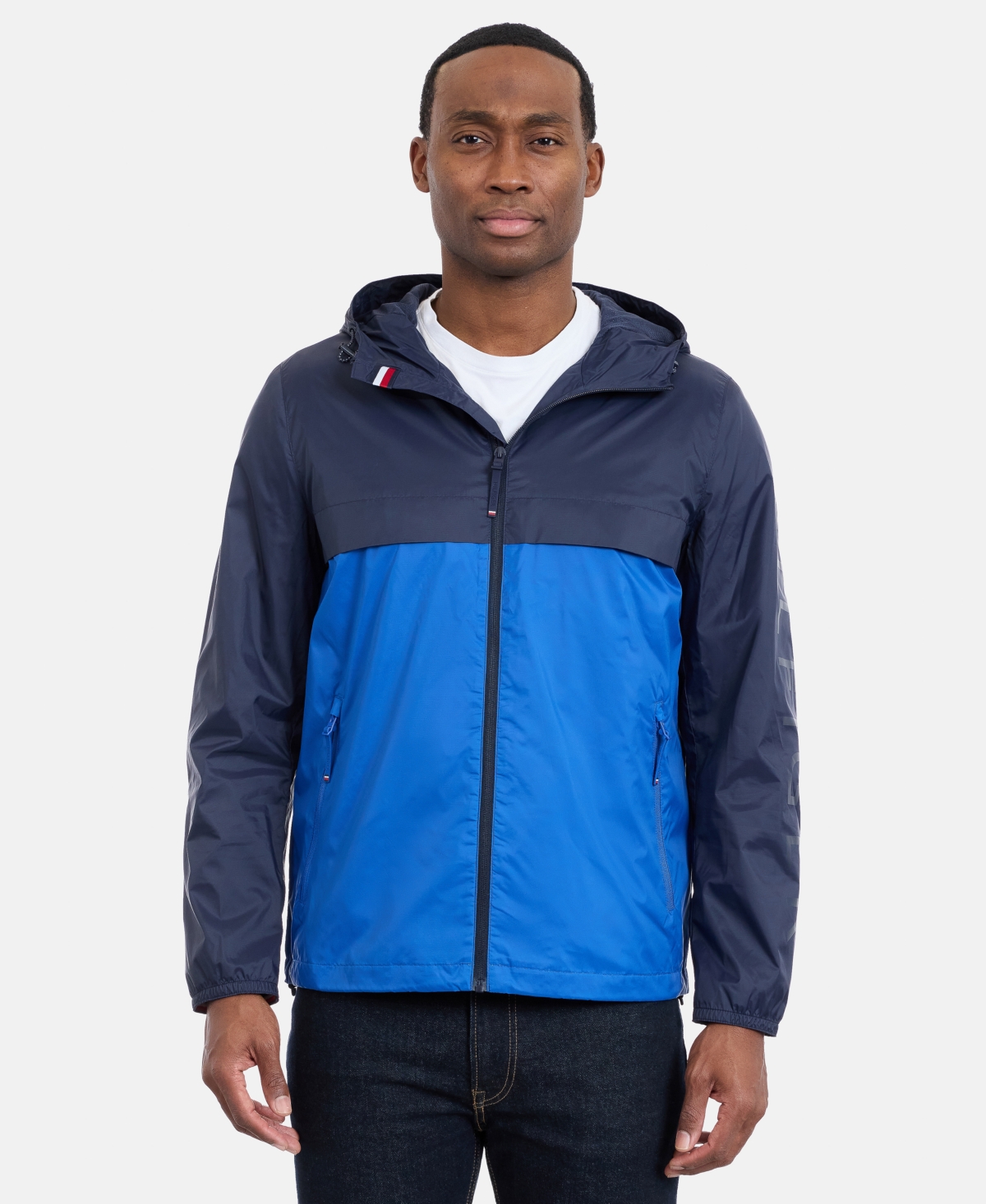 Click here for Tommy Hilfiger Mens Hooded Windbreaker Jacket - Na... prices