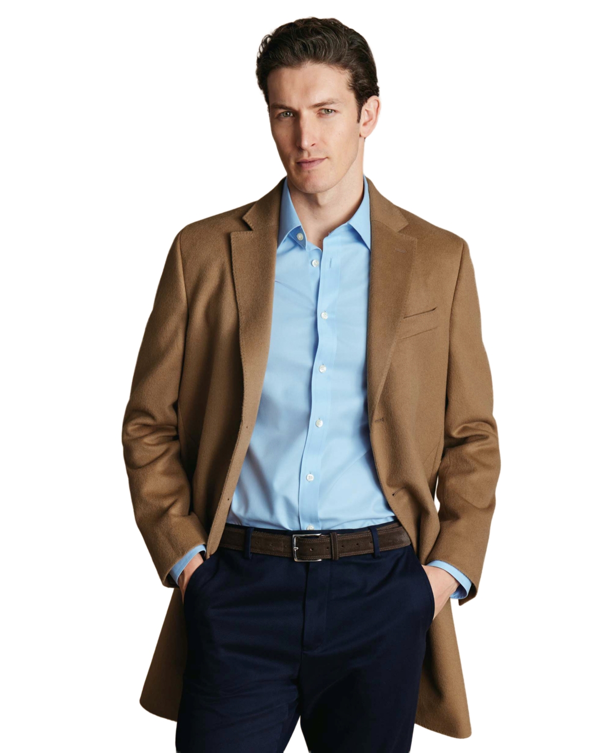 Click here for Charles Tyrwhitt Mens Regular-Fit Overcoat - Light... prices