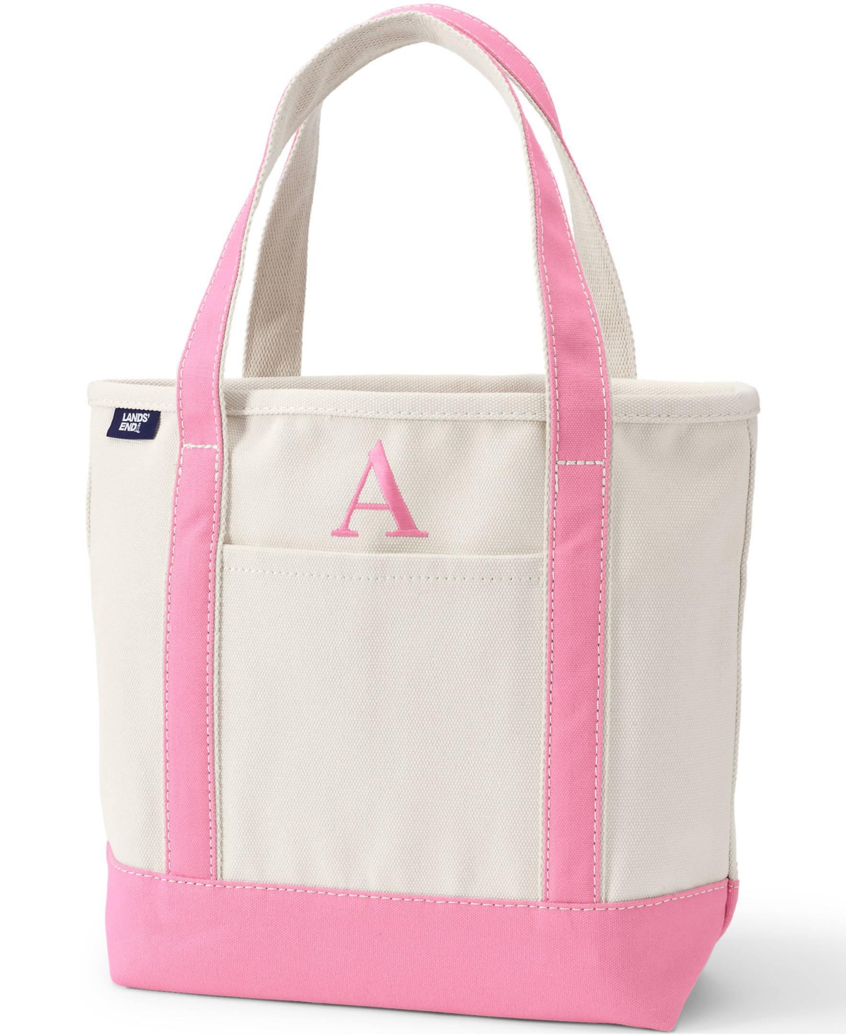 Click here for Lands End Pre-Monogrammed Letter A Canvas Tote Bag... prices