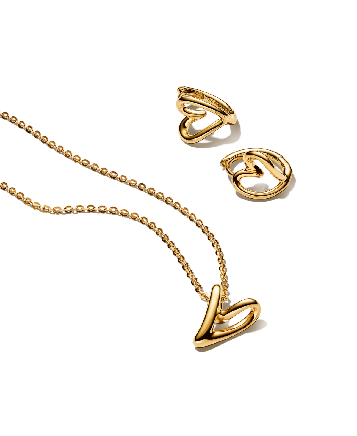 Click here for Pandora Golden Organic Heart Jewelry Gift set - Go... prices