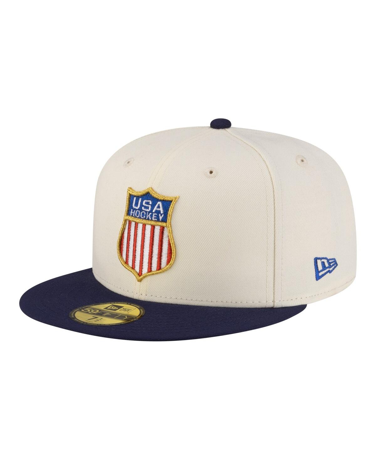 Click here for New Era Mens White/Navy Us Hockey 2-Tone 59FIFTY F... prices