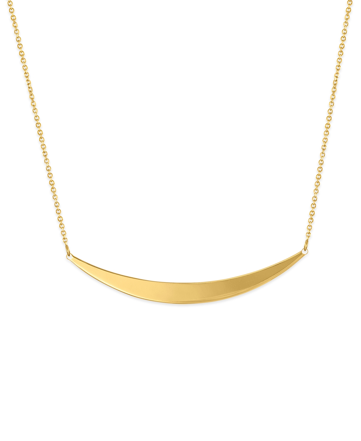 Click here for Macys Polished Smile Necklace in 10k Gold - 10k Ye... prices