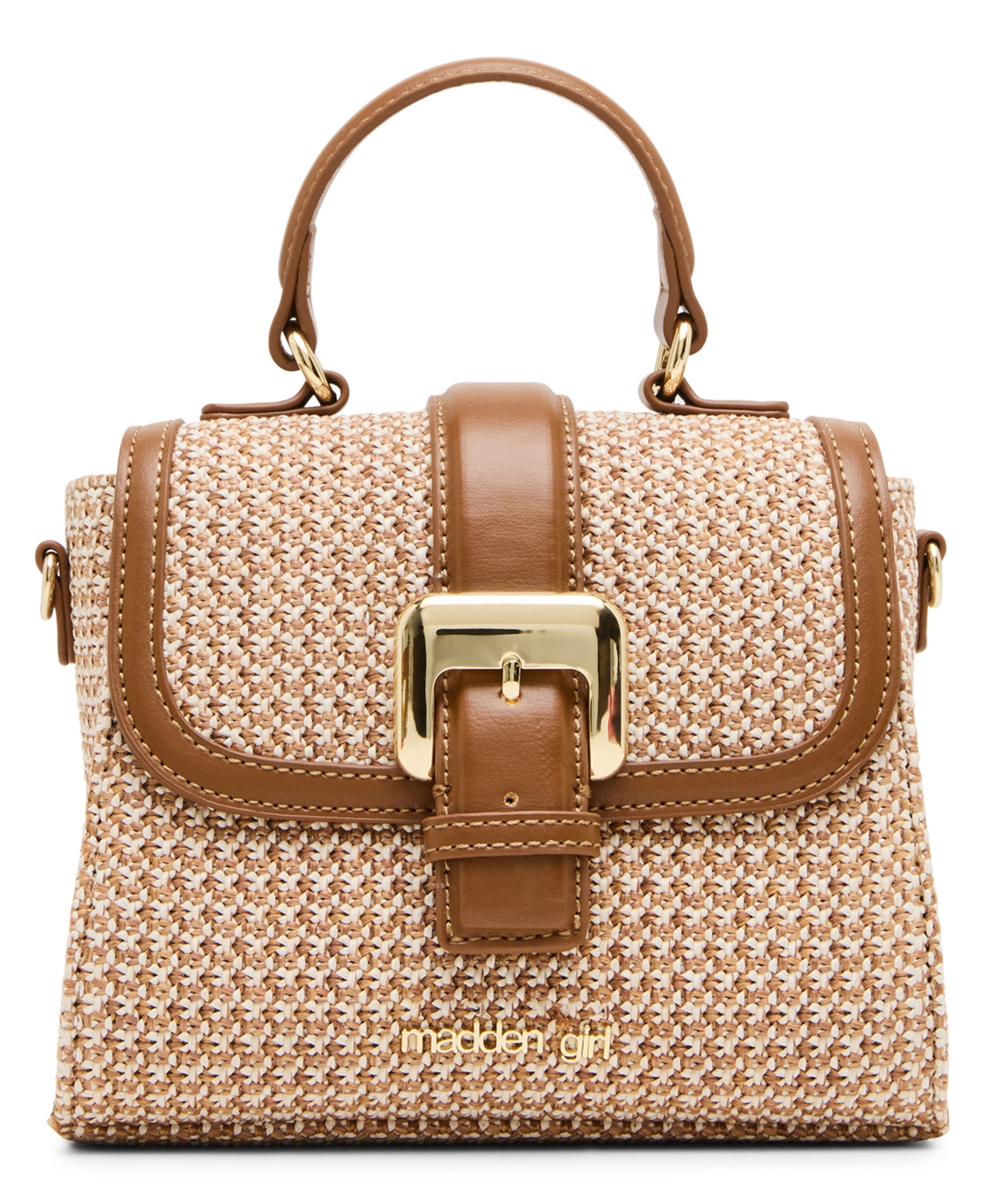 Click here for Madden Girl Trissa Turn Lock Satchel Bag - Congac prices
