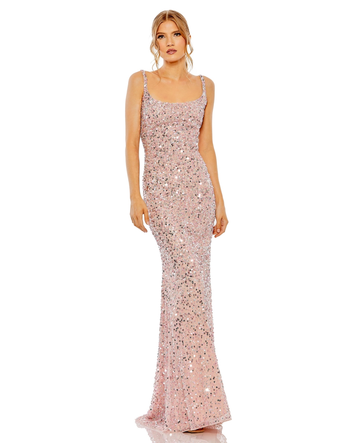 Click here for Mac Duggal Womens Petite Sequined Low Back Slip Go... prices