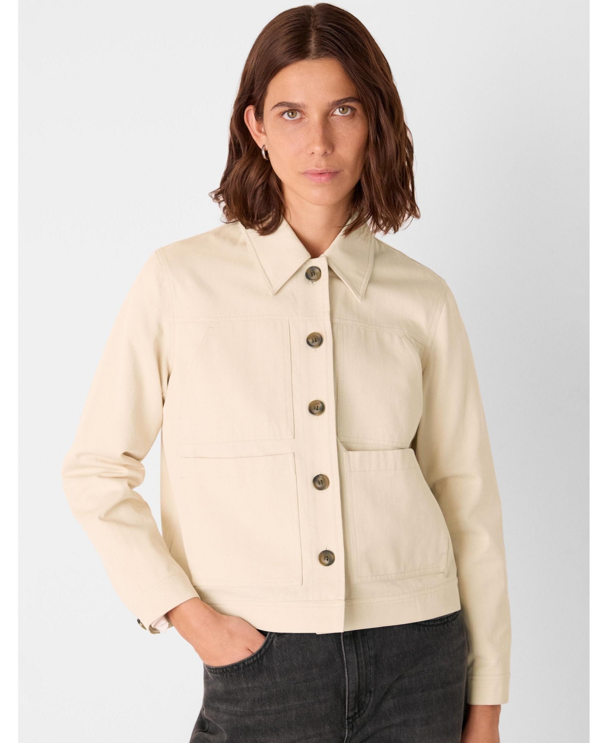 Click here for Whistles Womens Mia Pocket Detail Jacket prices