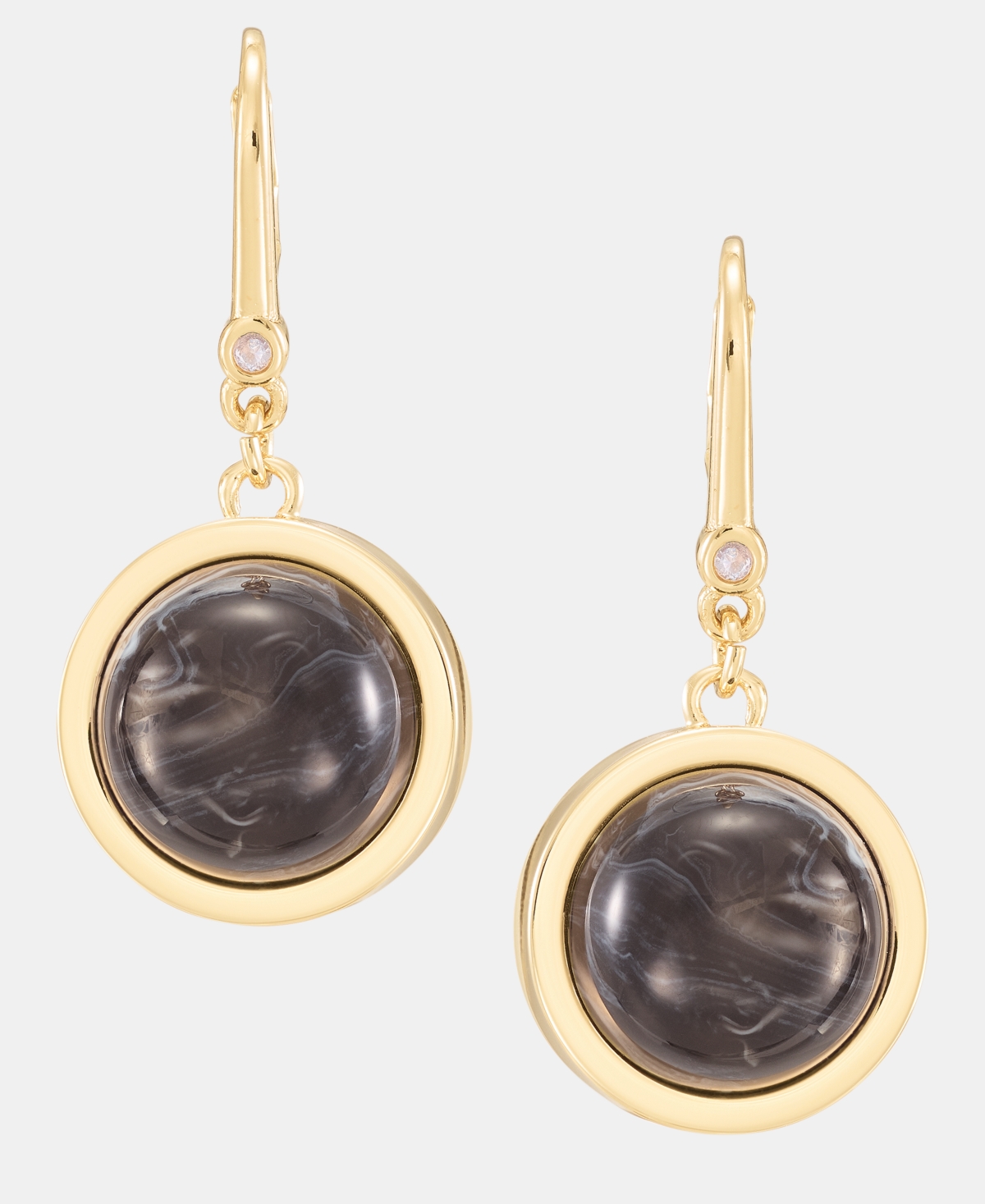 Click here for Dkny Dynamic Jet Cabochon Drop Earrings - Jet prices