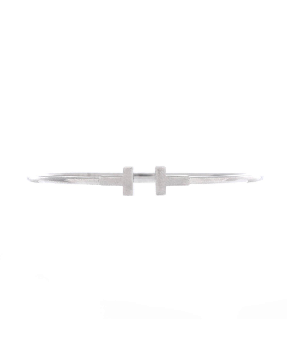 Click here for Pre-Owned Tiffany & Co T Wire Bracelet - 18k white... prices