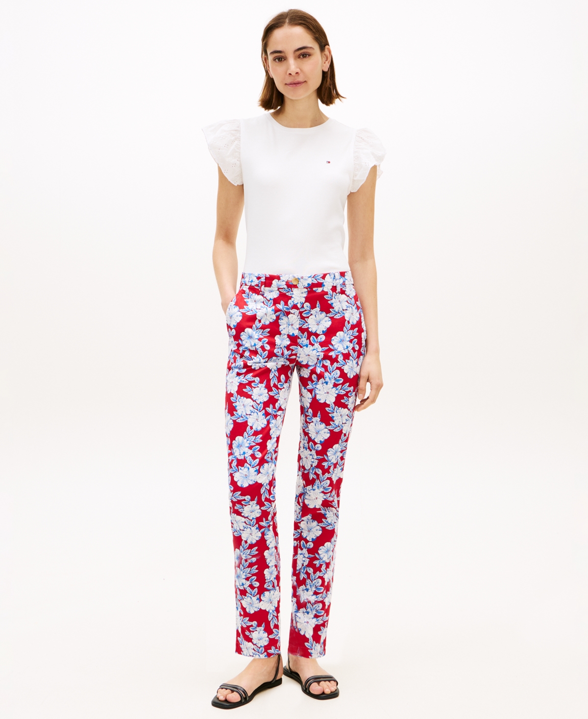 Click here for Tommy Hilfiger Womens Twill-Slim Chino Pants - Den... prices