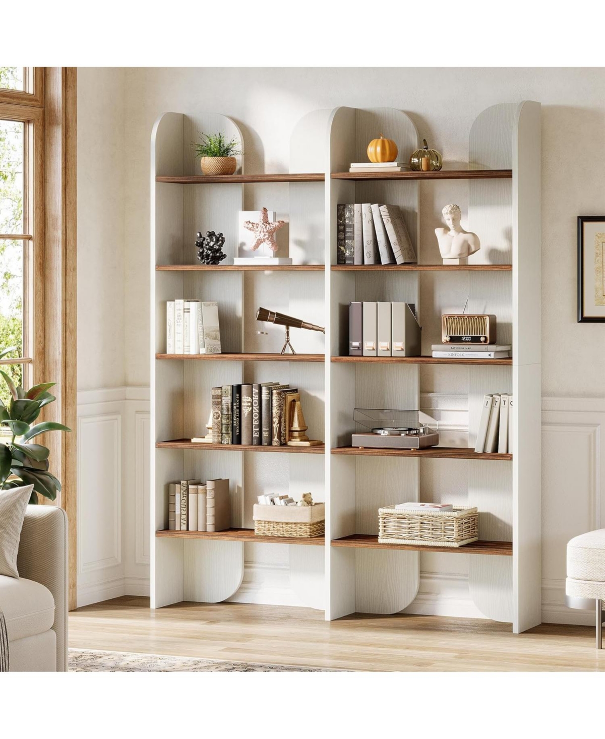 Click here for Tribesigns 5-Tier Farmhouse Bookshelf  70.87-Inch... prices