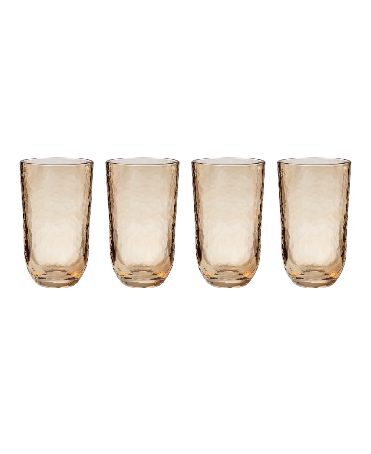 Click here for Lenox Homespun Clear Tall Glasses  Set of 4 - Ambe... prices