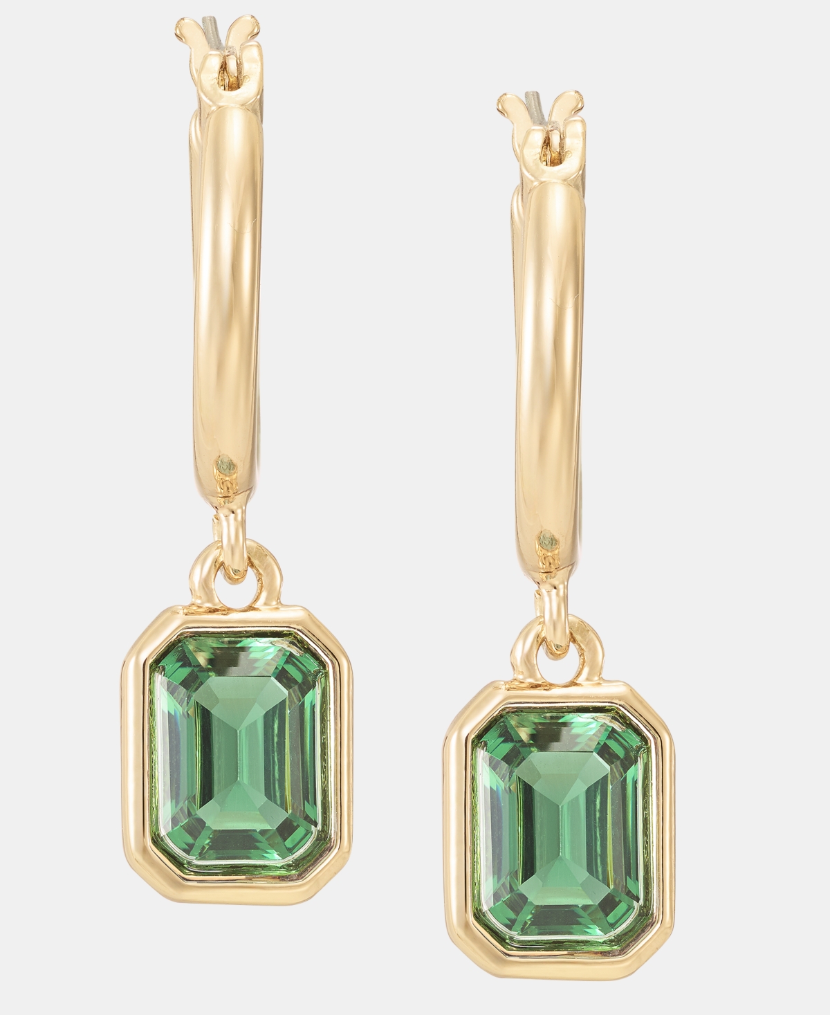 Click here for Lauren Ralph Lauren Stone Charm Hoop Earrings - Gr... prices