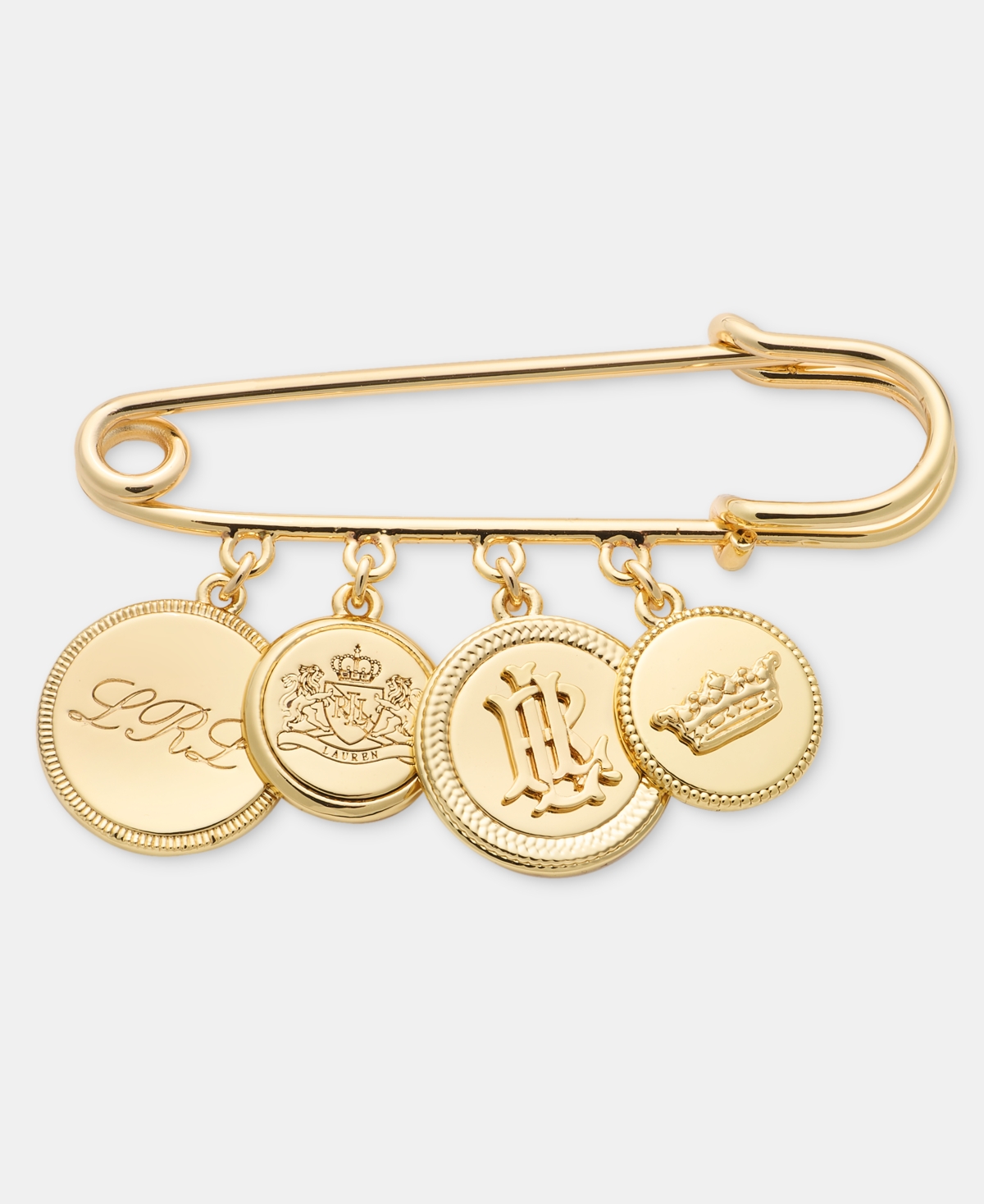 Click here for Lauren Ralph Lauren Gold-Tone Boxed Logo Charm Pin... prices