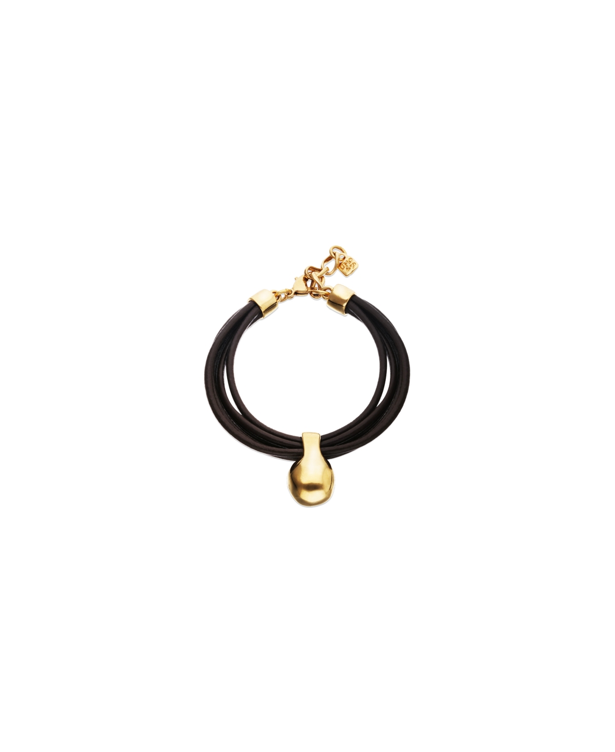 Click here for UNOde50 Leather Bracelet with18k Gold Alloy Ball -... prices