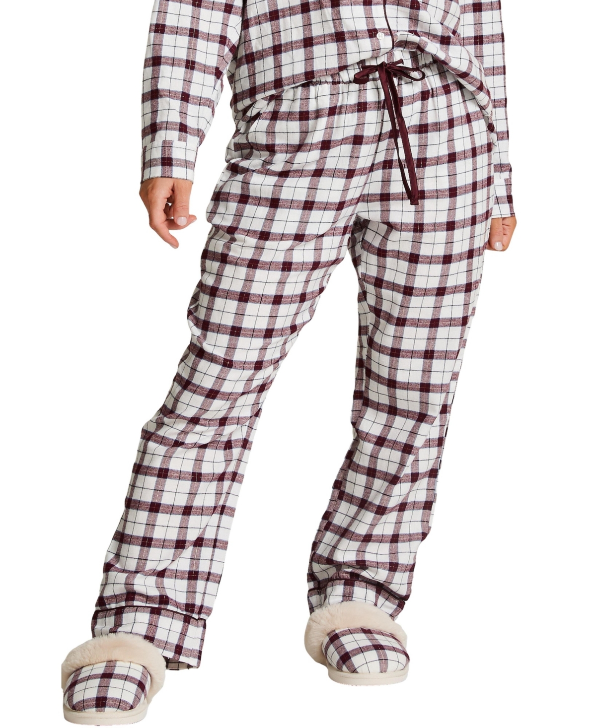 Click here for Hunkemoller Womens Flannel Pyjama Pants - Gardenia prices