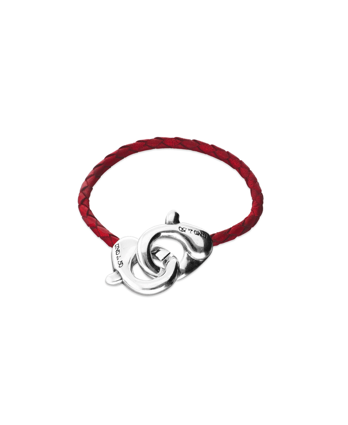 Click here for UNOde50 Red leather men bracelet with interlocked... prices