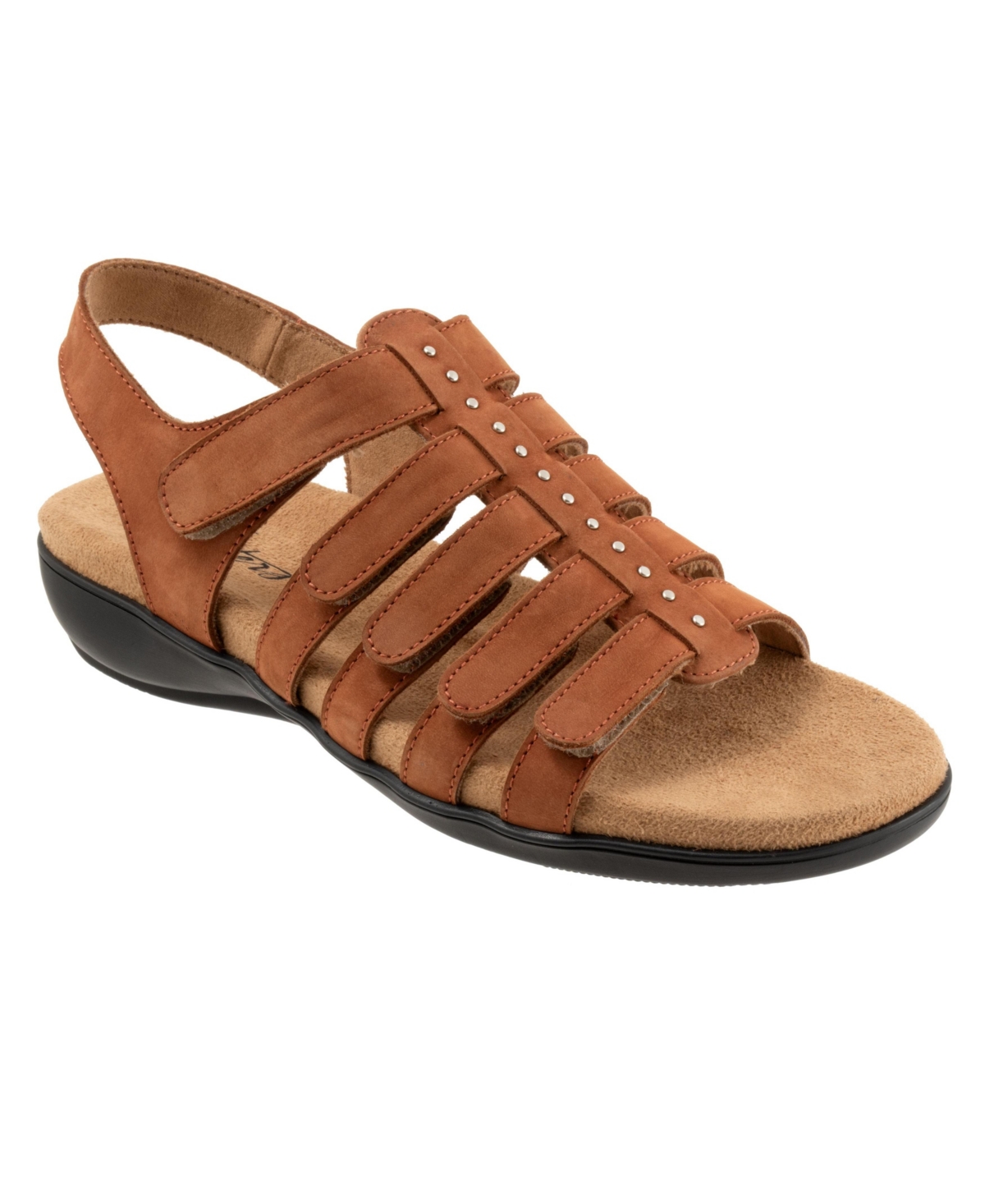 Click here for Trotters Womens Riki Studs Sandal - Luggage nubuck prices
