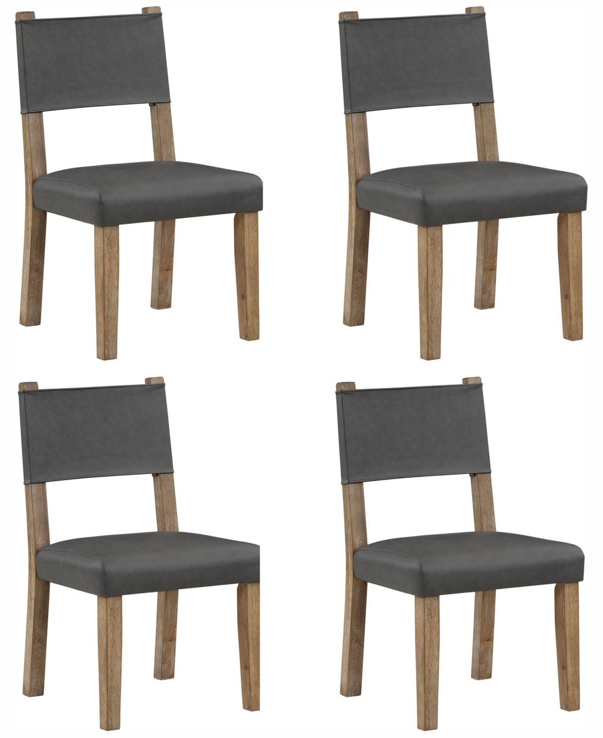 Click here for Macai 4-Pc. Faux Leather Side Chair Set - Brown  D... prices