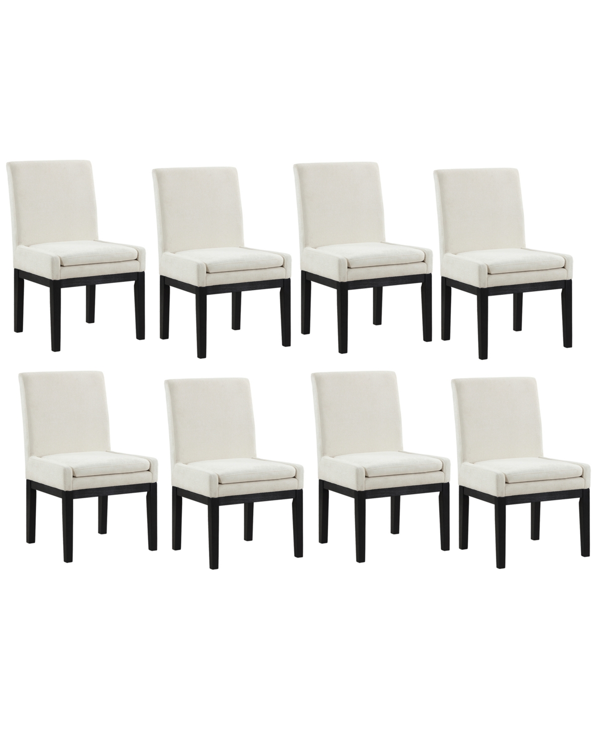 Click here for Macai 8-Pc. Upholstered Side Chair Set - Black prices