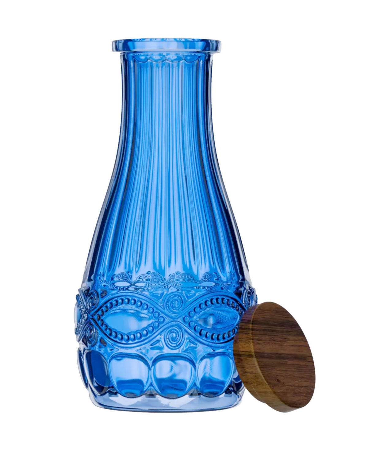 Click here for Jay Imports Carafe with Wood Lid - Blue prices