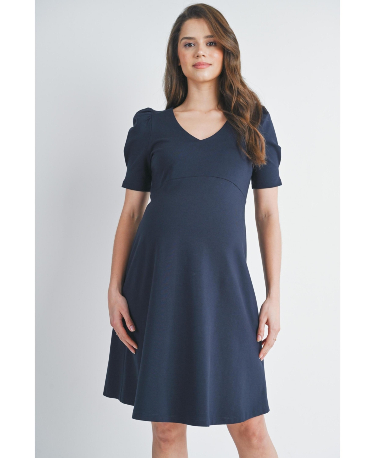 Click here for Hello Miz Womens Maternity A-Line V Neck Empire Wa... prices