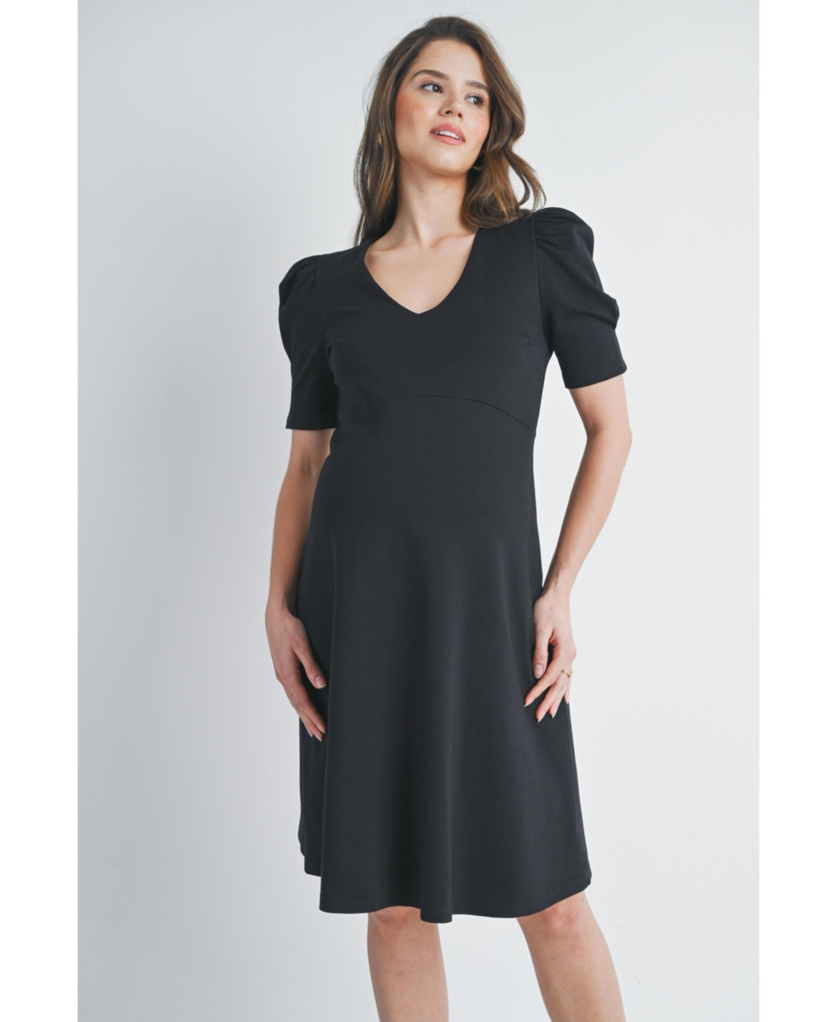 Click here for Hello Miz Womens Maternity A-Line V Neck Empire Wa... prices