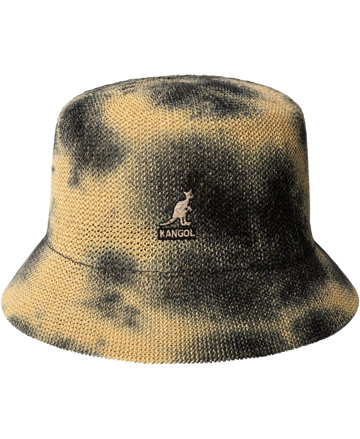 Click here for Kangol Tie-Dye Knit Bucket Hat - Black/natural prices